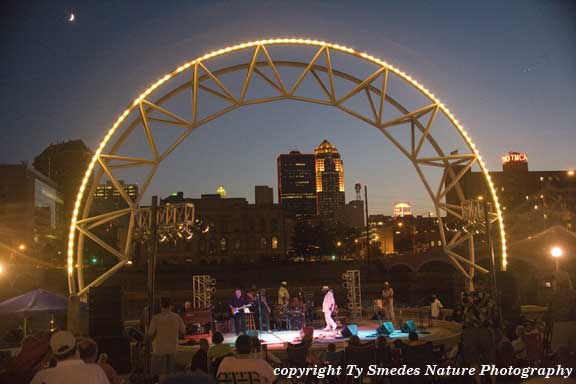 Nightfall on the River, at Simon Estes Amphitheater, Des Moines, IA